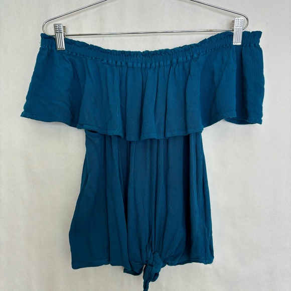 Express | Tops | 425 Express Blue Top Large | Poshmark